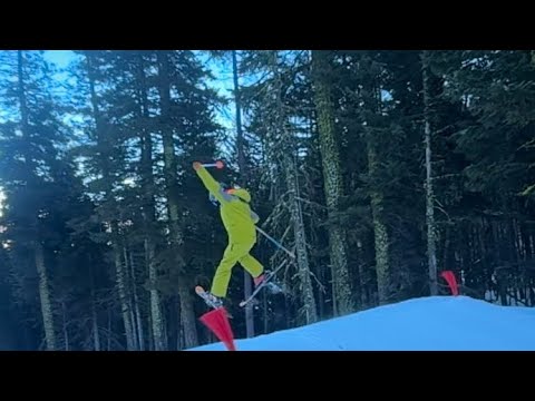 Skiing ⛷️ cool tricks - YouTube