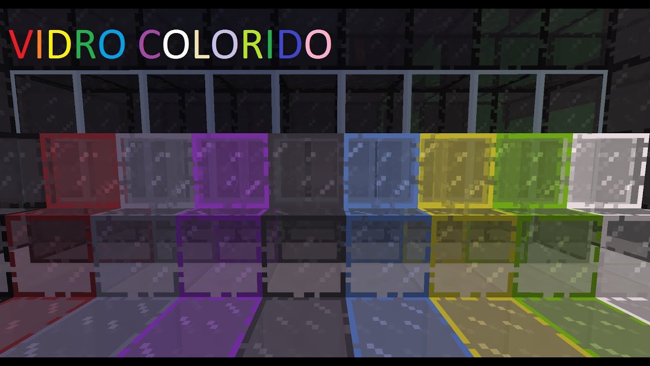 Minecraft Tutorial - Como fazer painel de vidro colorido! - YouTube
