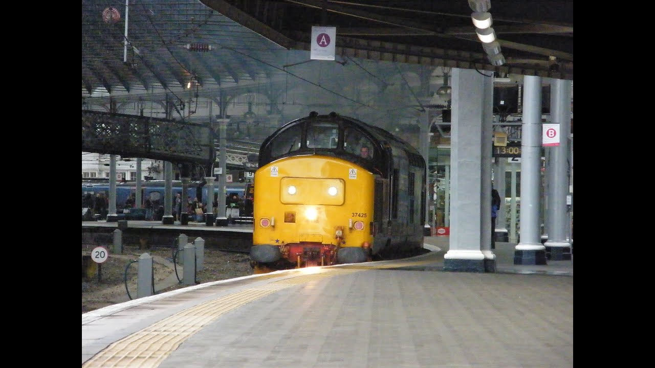 Class 37 (37425) working 0Z97 Derby RTC to Inverness RTC - YouTube