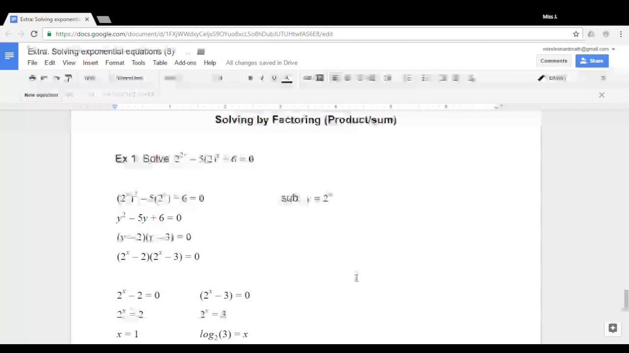 Solving Exponential Equations - 3 - YouTube