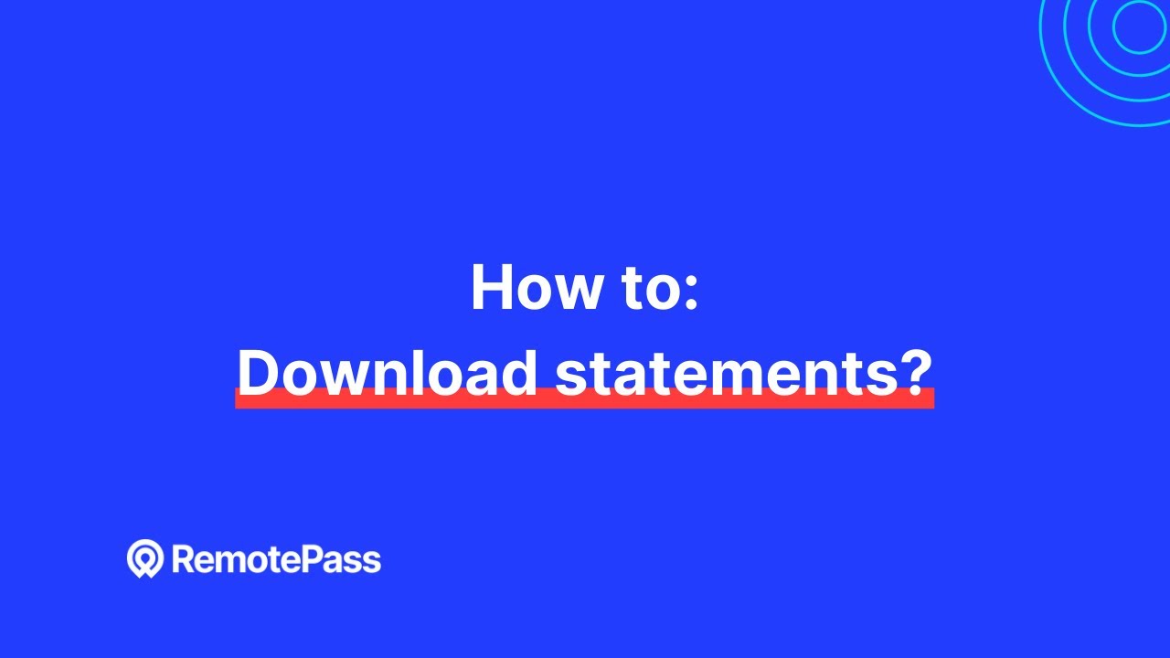 How to download statements? - YouTube
