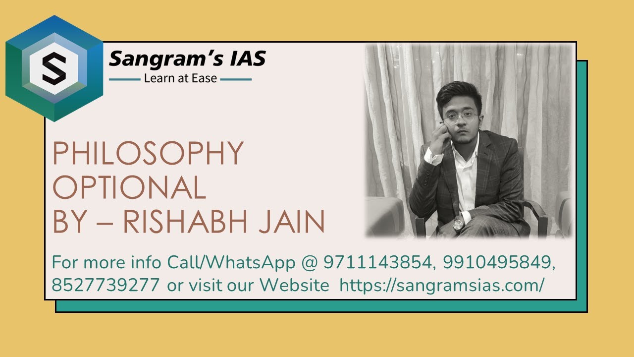 Philosophy Optional Demo Video- Sangram's IAS by Rishabh Jain - YouTube