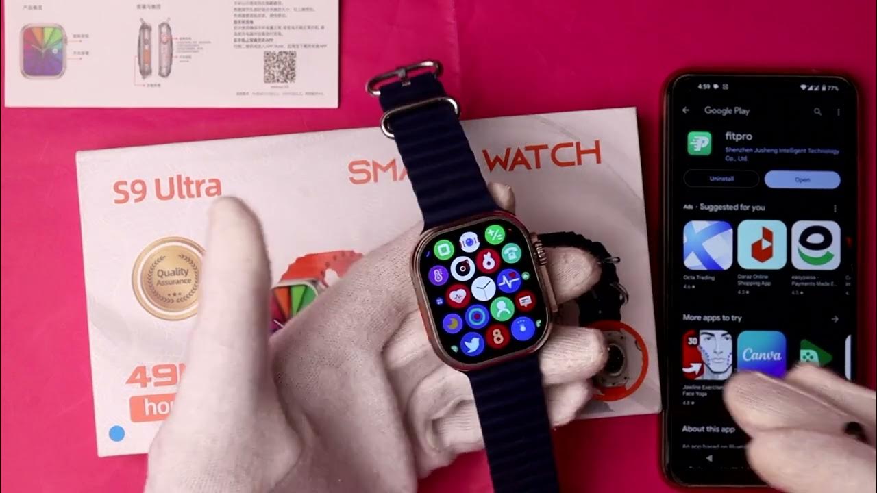 S9 Ultra Smart Watch QR Code Scan - YouTube
