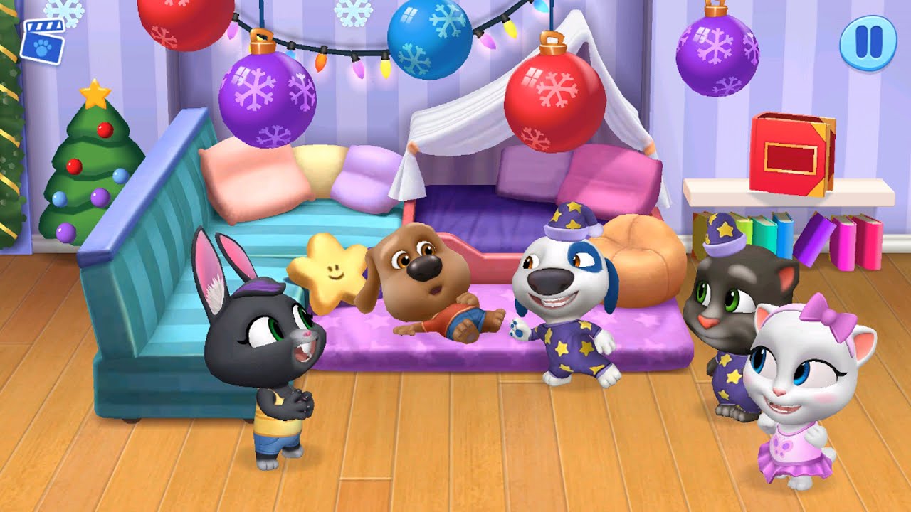 KUCING TOM,ANGELA,HANK KEDATANGAN TEMAN BARU | KARTUN ANAK | MY TALKING ...