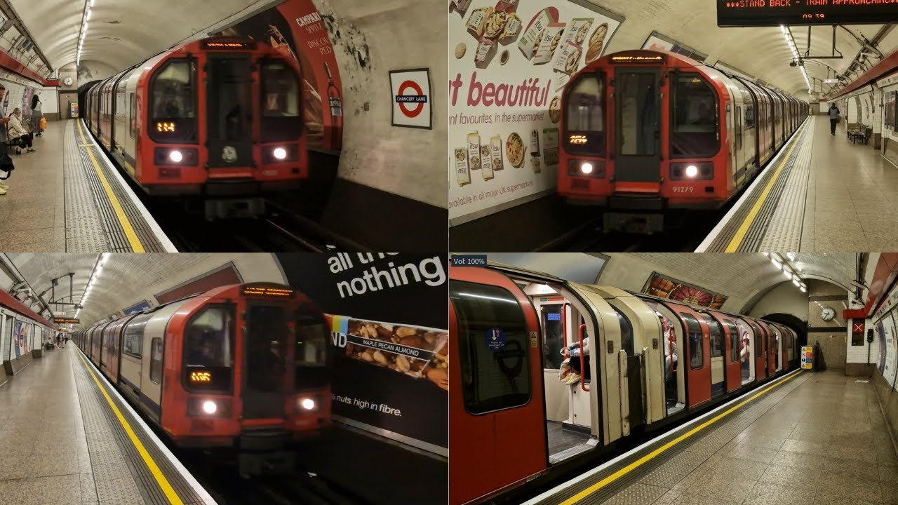 London Underground Central Line 1992 Stock Trains In 7 Out At Chancery ...