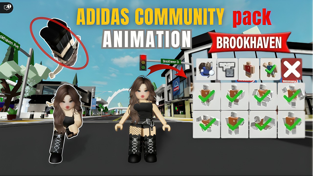 NEW Adidas Community Pack Animation Codes in Brookhaven ROBLOX - YouTube
