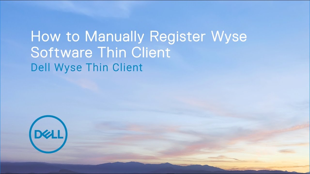 Registering Wyse Software Thin Client to Wyse Management Suite - YouTube