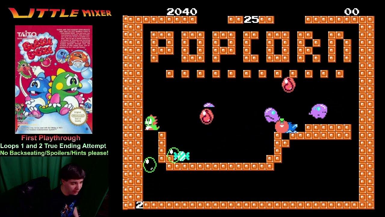 Bubble Bobble - Loops 1 AND 2 + True Ending - First Playthrough - NES - Always wanted to play ...