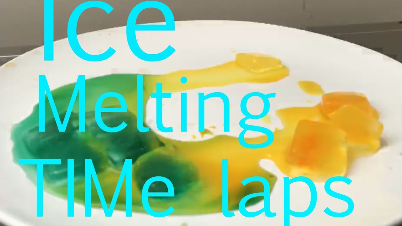 Colored ice melting time laps 40 seconds - YouTube