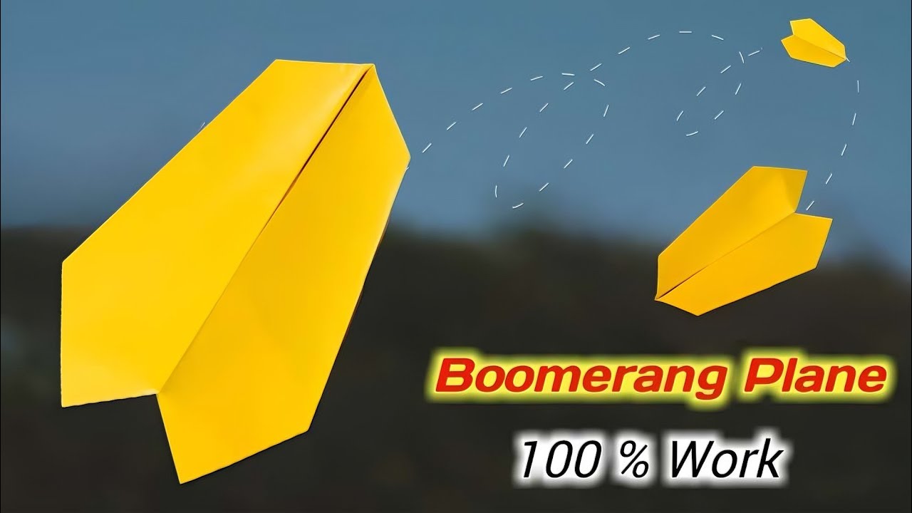 How to make boomerang airplane | boomerang paper plane easy - YouTube
