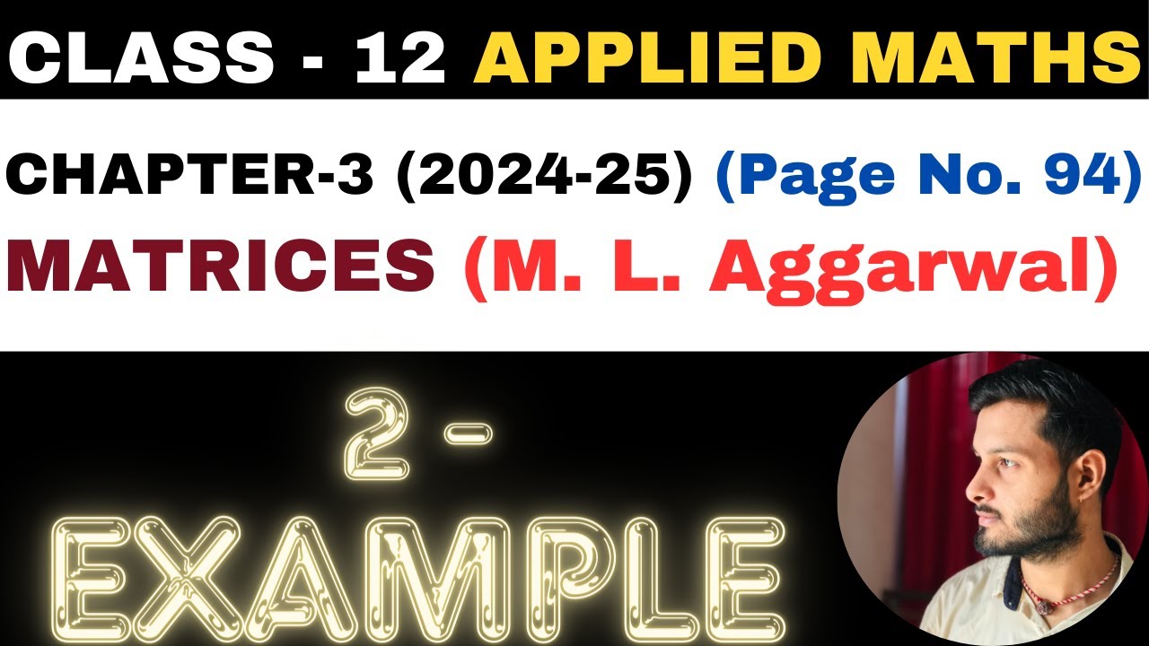 2 Example sol l Chapter 3 l MATRICES l example2 l Class 12th Applied ...