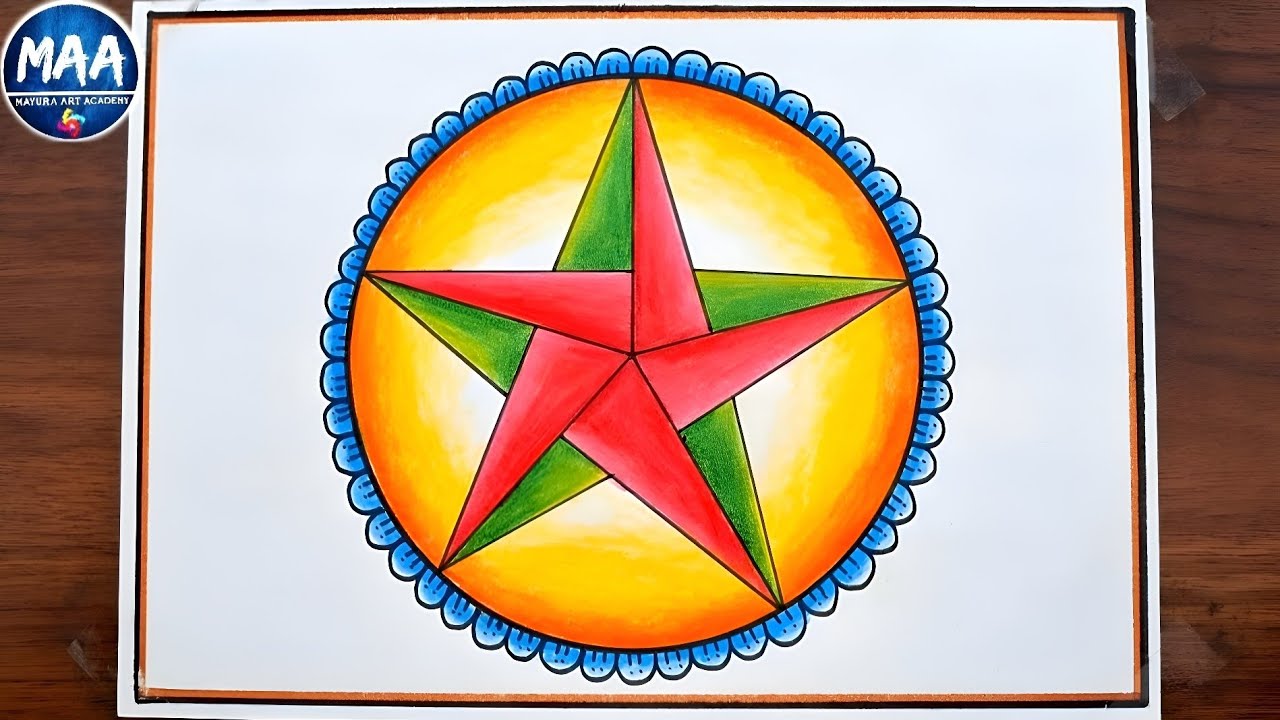 Bhat chitra | Bhat chitra drawing easy | Geometry design drawing ...
