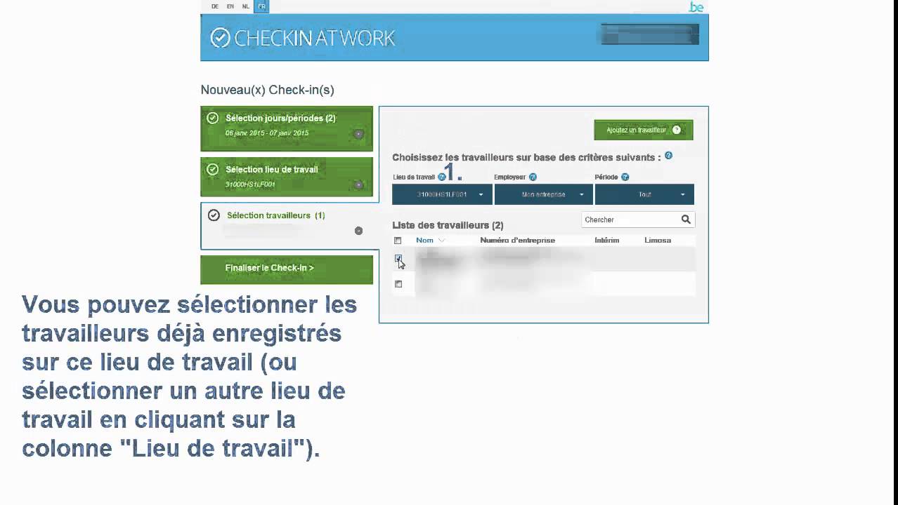 Checkinatwork: comment effectuer un nouvel enregistrement? - YouTube