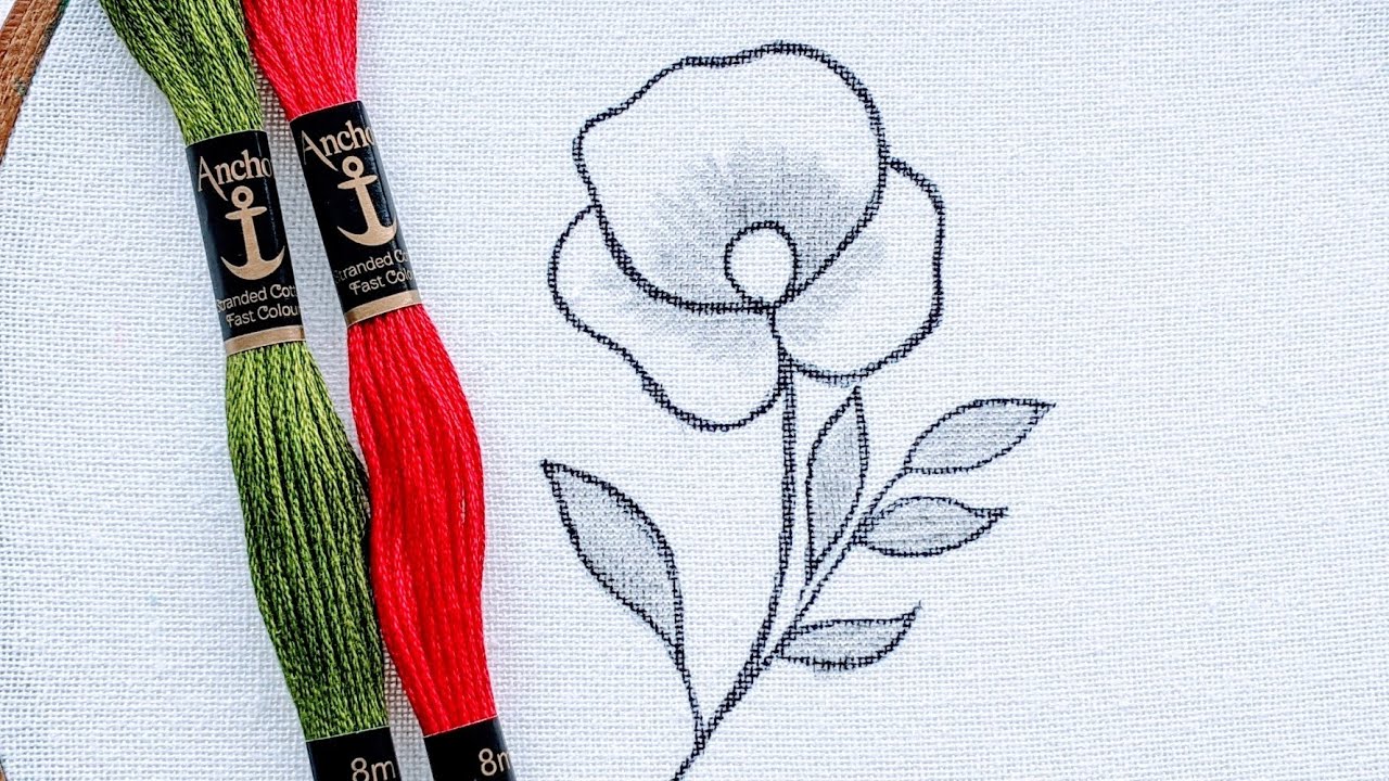VERY EASY AND BEAUTIFUL FLOWER HAND EMBROIDERY DESIGN FOR BEGINNERS ...