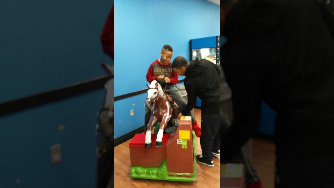 Horse back rides in Walmart - YouTube