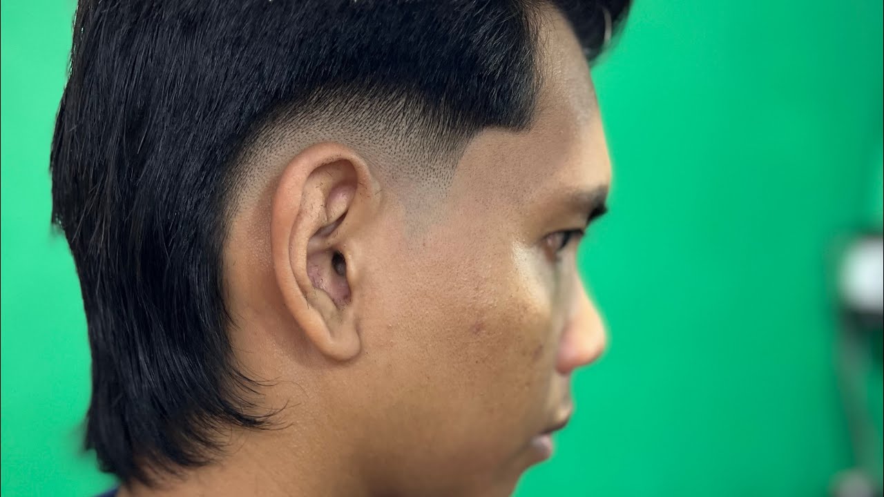 Modern mullet Haircut for Men ( step by step ) - YouTube