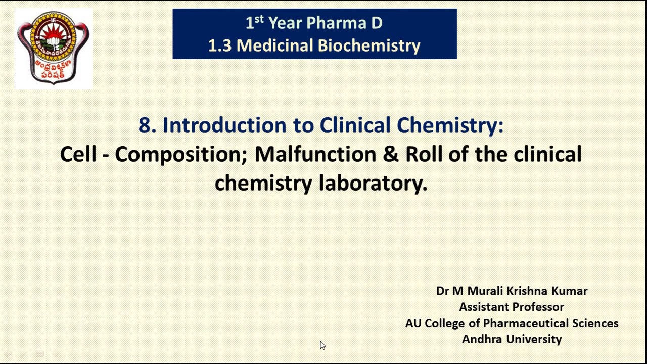 8. Introduction to Clinical Biochemistry - YouTube