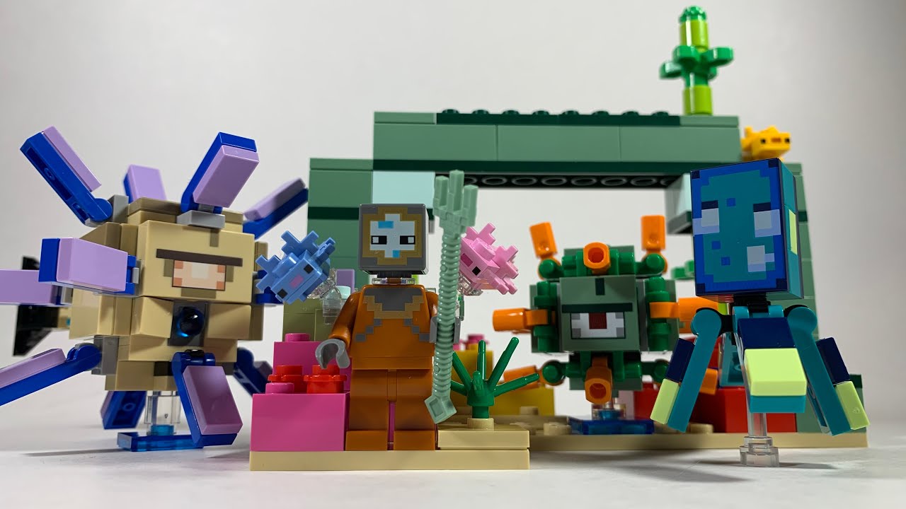LEGO Minecraft The Guardian Battle Review - YouTube