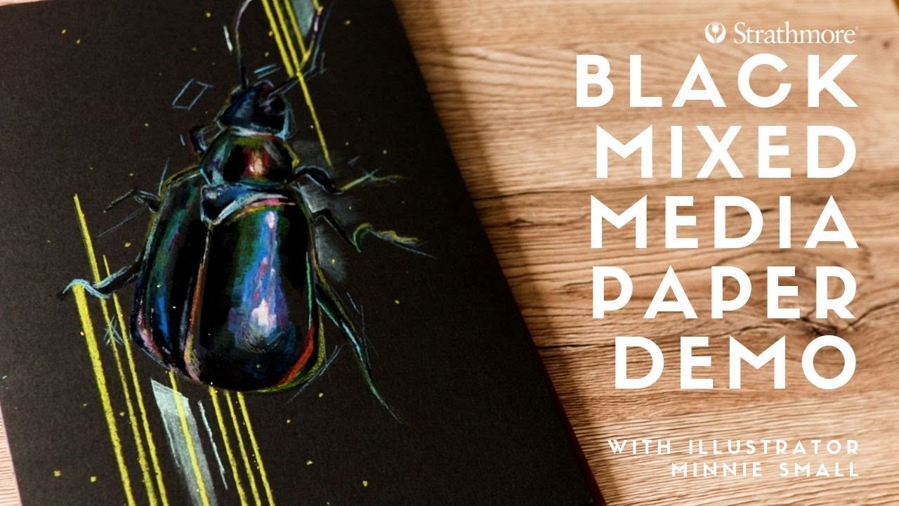 Black Mixed Media Paper Demo with Minnie Small - YouTube