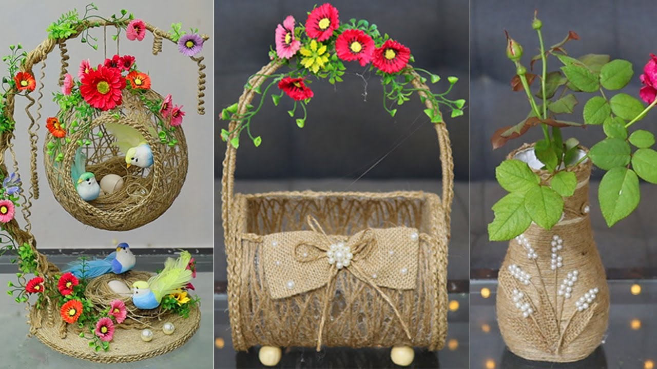 Look so sweet with 5 beautiful jute Showpiece Craft Ideas from scrap ...