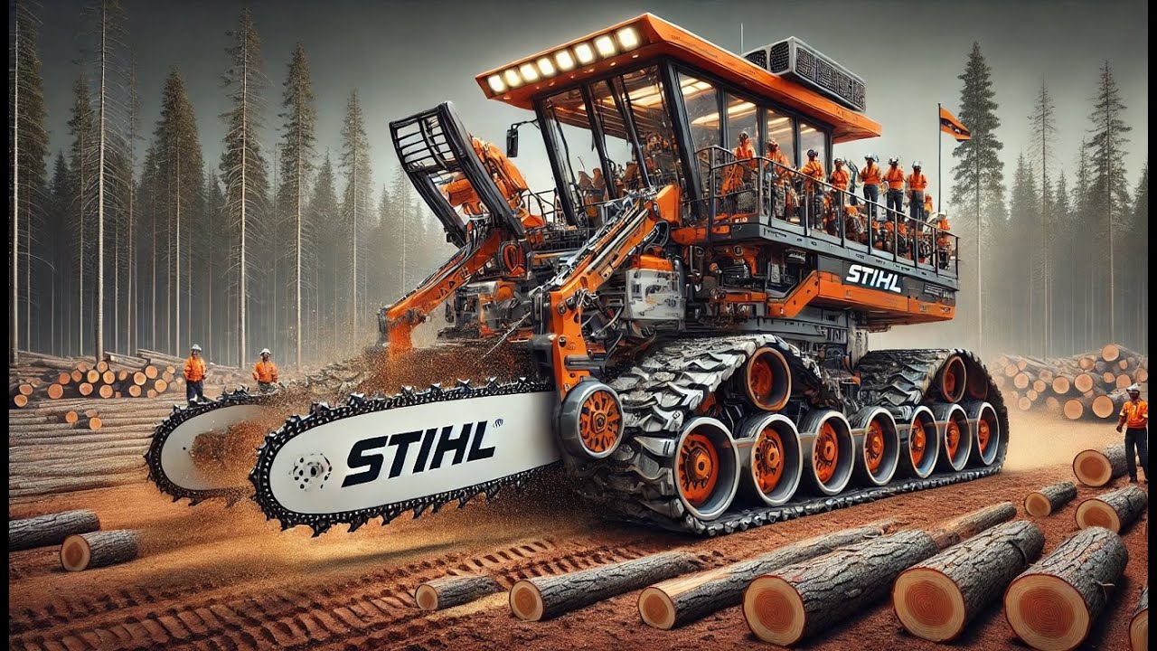 the most powerful tree saws in the world [ world sawyer ] - YouTube