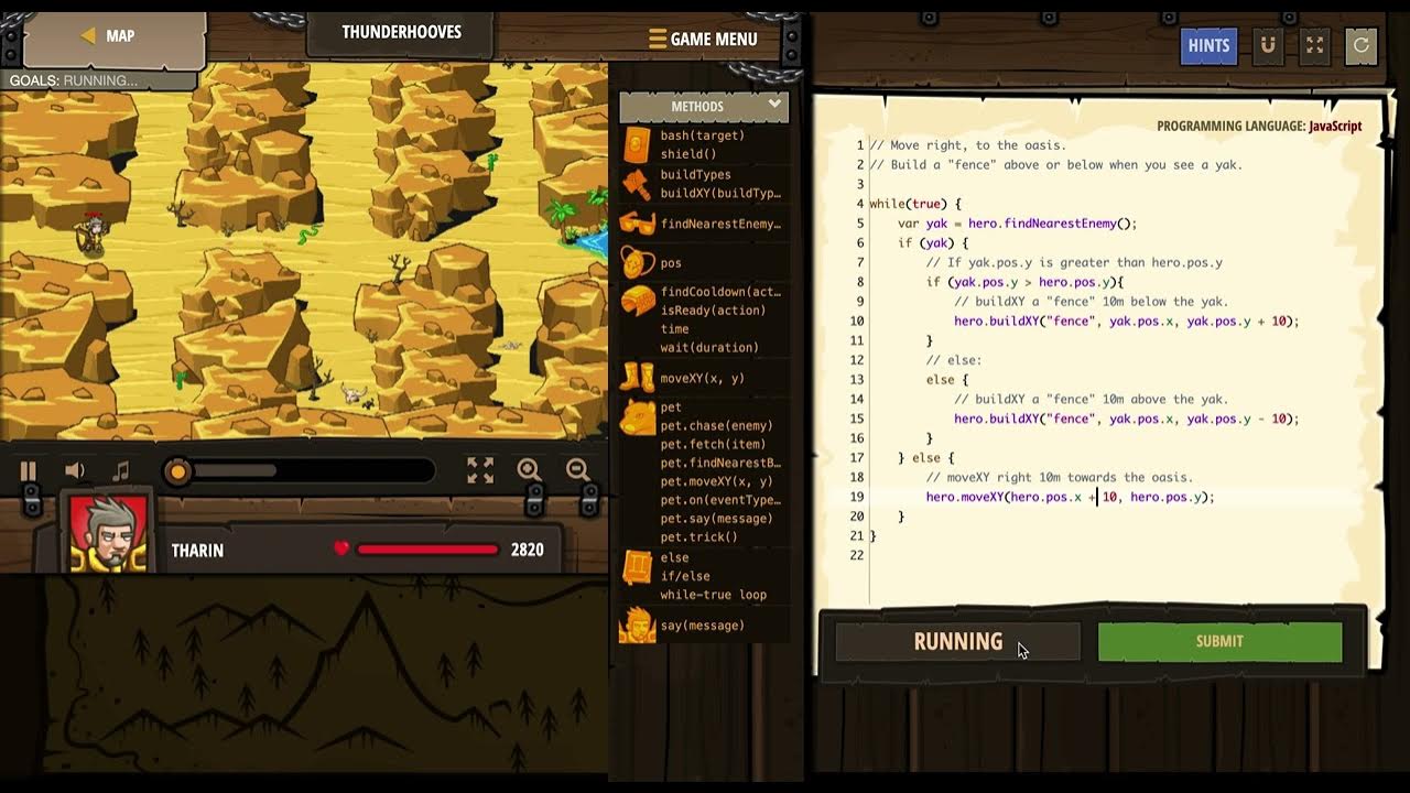 CodeCombat - Thunderhooves - JavaScript - YouTube