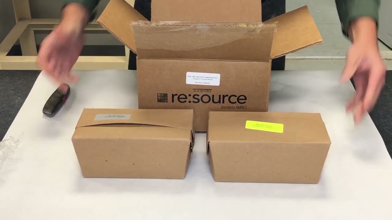 Unboxing AASHTO re:source Proficiency Sample: Asphalt Mixture Solvent ...