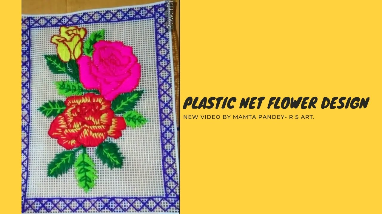 Plastic Net Flower Design By Mamta Pandey- R S Art प्लास्टिक नेट पर ...