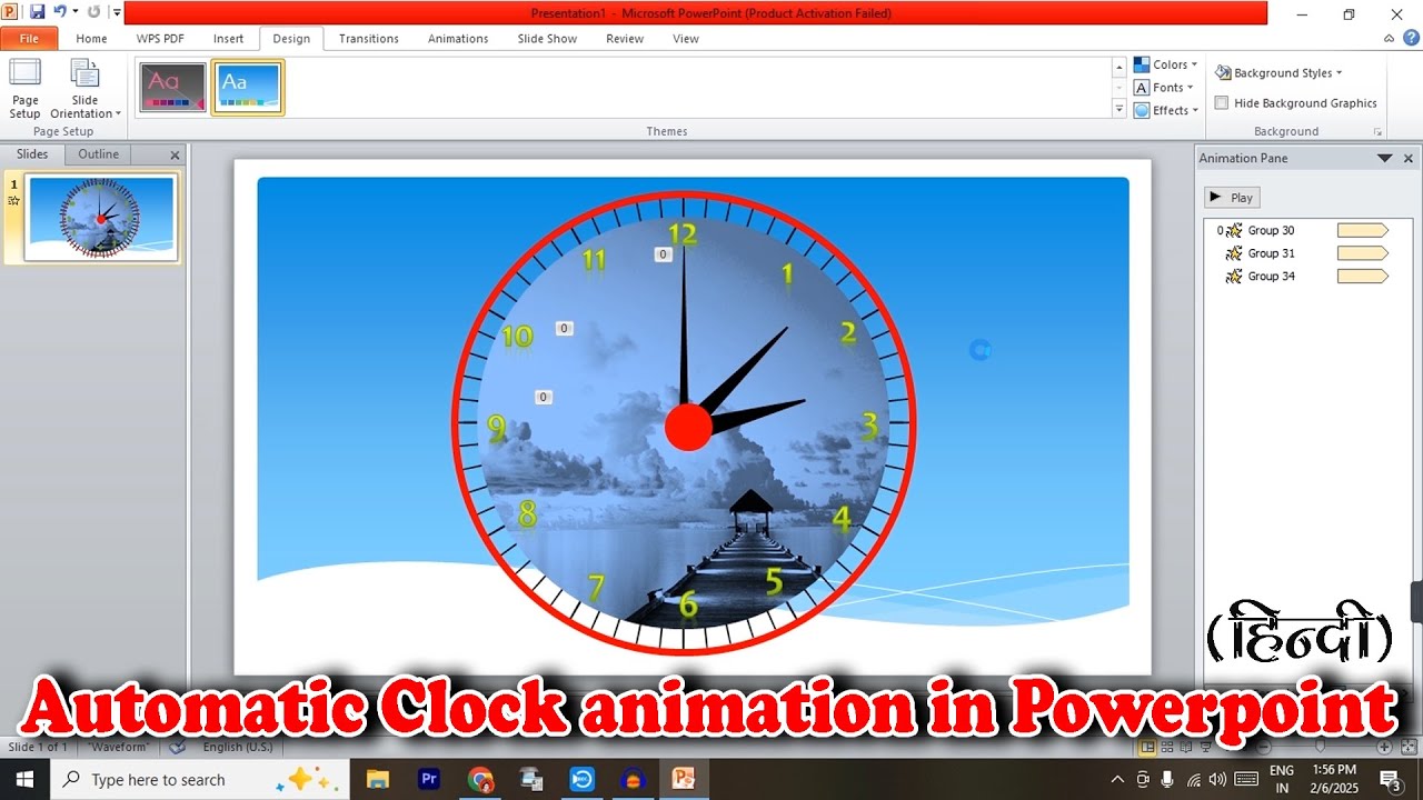 Automatic Clock animation in Powerpoint | Automatic watch animation in ...