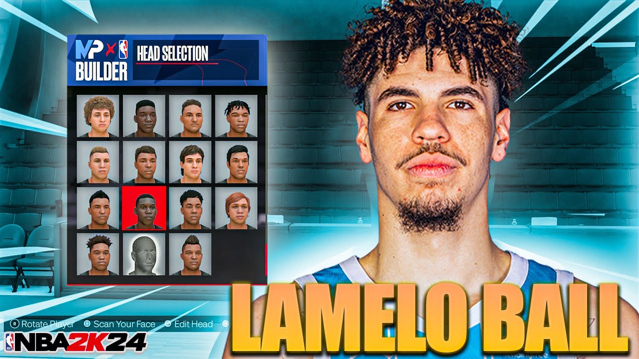 LAMELO BALL FACE CREATION TUTORIAL On NBA 2K24 (Next-Gen) - YouTube