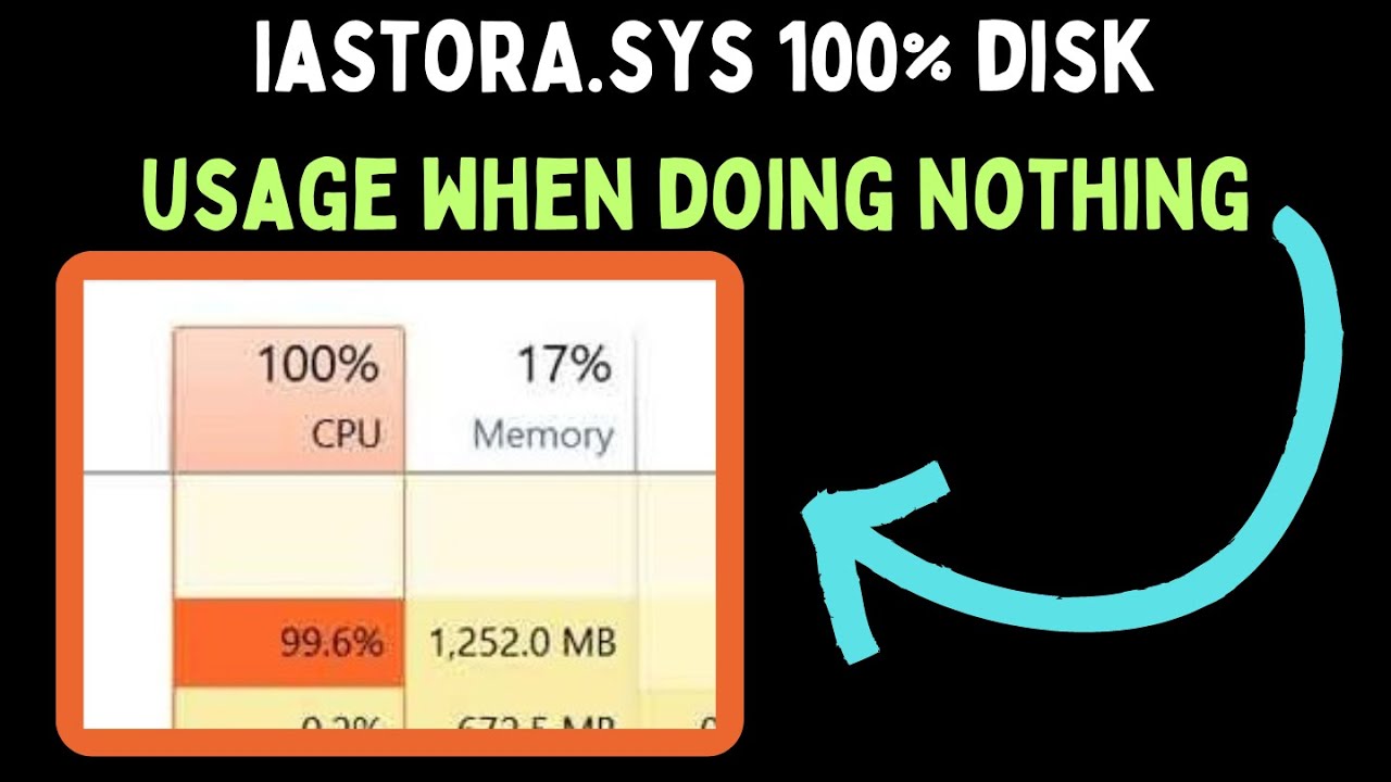 How to Fix IaStorA.sys 100% Disk Usage When Doing Nothing on Windows 11 ...