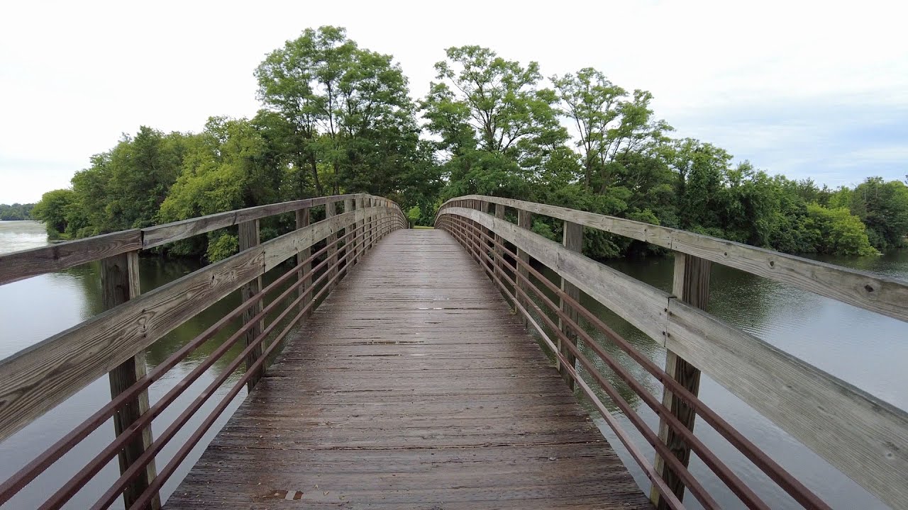 Ann Arbor Rainy Walk - 4K 60FPS - 3D Audio - Gallup Park Bridges ...