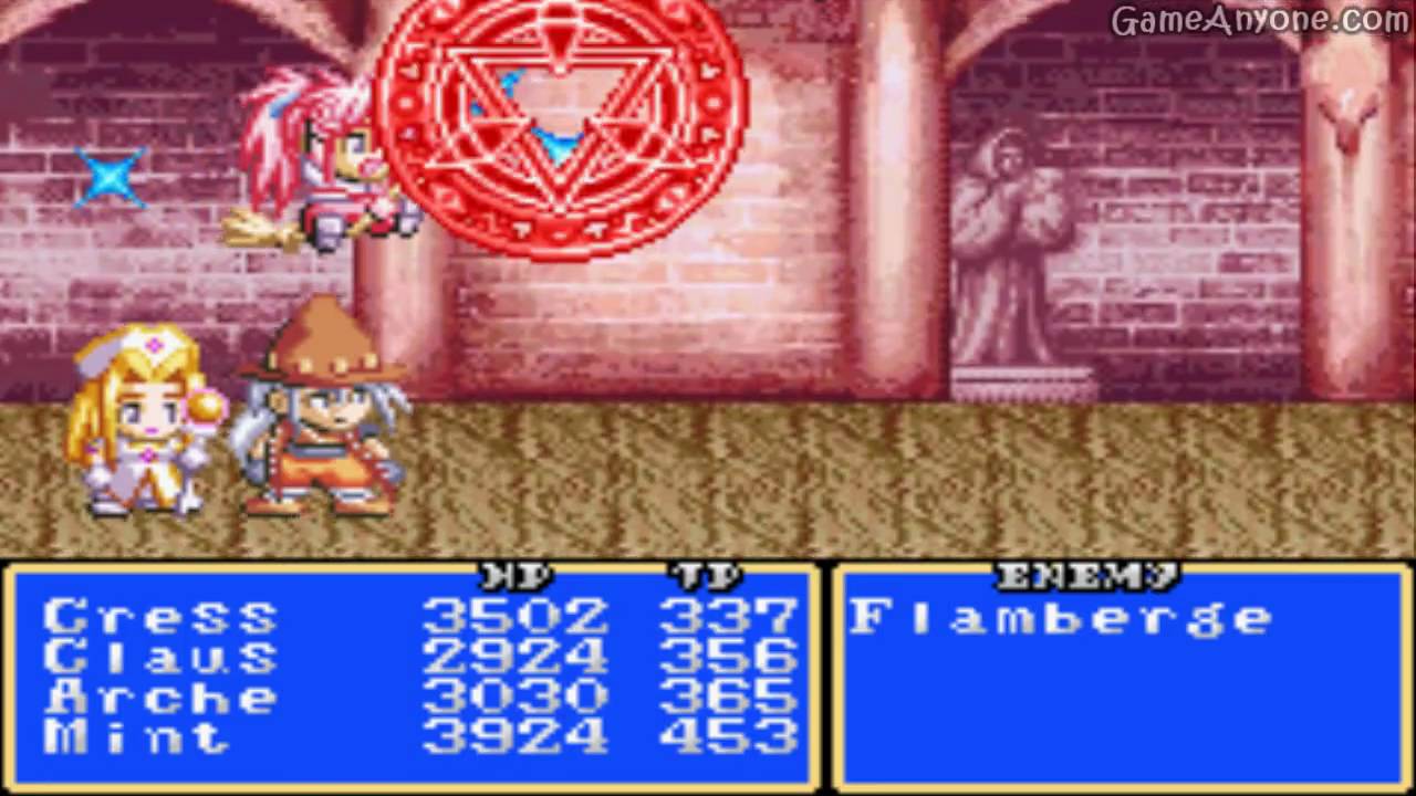 Tales of Phantasia [GBA] Walkthrough - Part 63 - BOSS: Flamberge - YouTube
