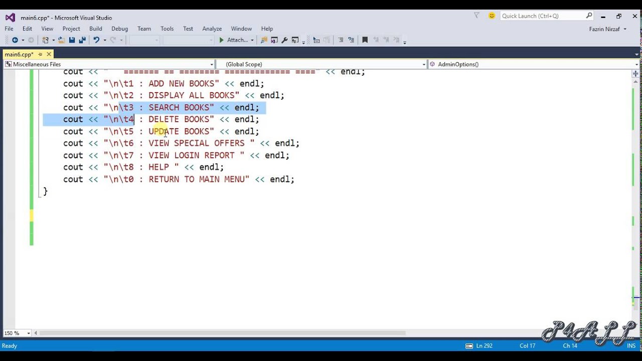 Creating Book shop management in visual c++ part 11 - YouTube