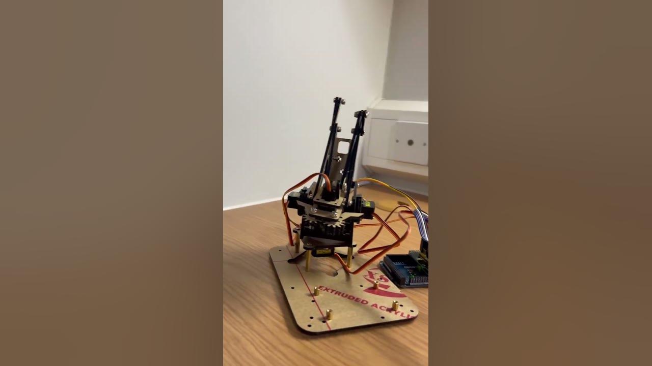 Hand motion controlled robotic arm - YouTube