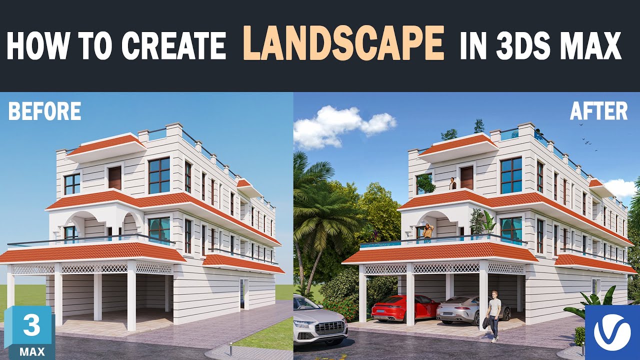 How to Create Landscape in 3ds max ,using of cosmos Browser in 3ds max ...