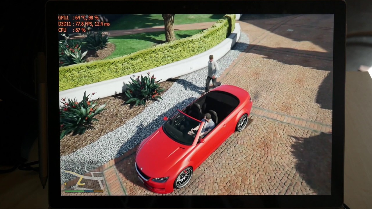 GTA 5 (V) on the 2016 Surface Book with Performance Base - YouTube