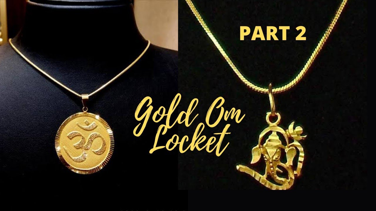 Latest Gold ॐ Om Designs | Gold Chain Om ॐ Locket Designa | Part 2 ...
