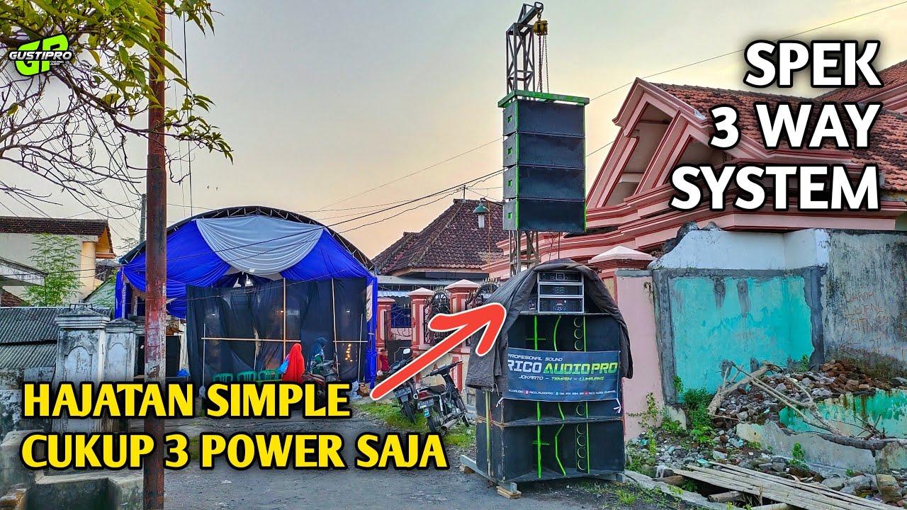 hajatan simple horeg cukup 3 power saja || RICO Audio - YouTube