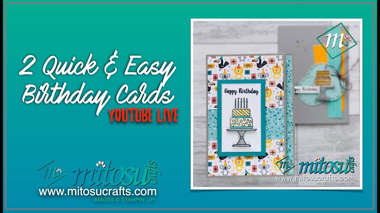 Create 2 Quick And Easy Birthday Cards YouTube create-2-quick-and-easy-birthday-cards-youtube