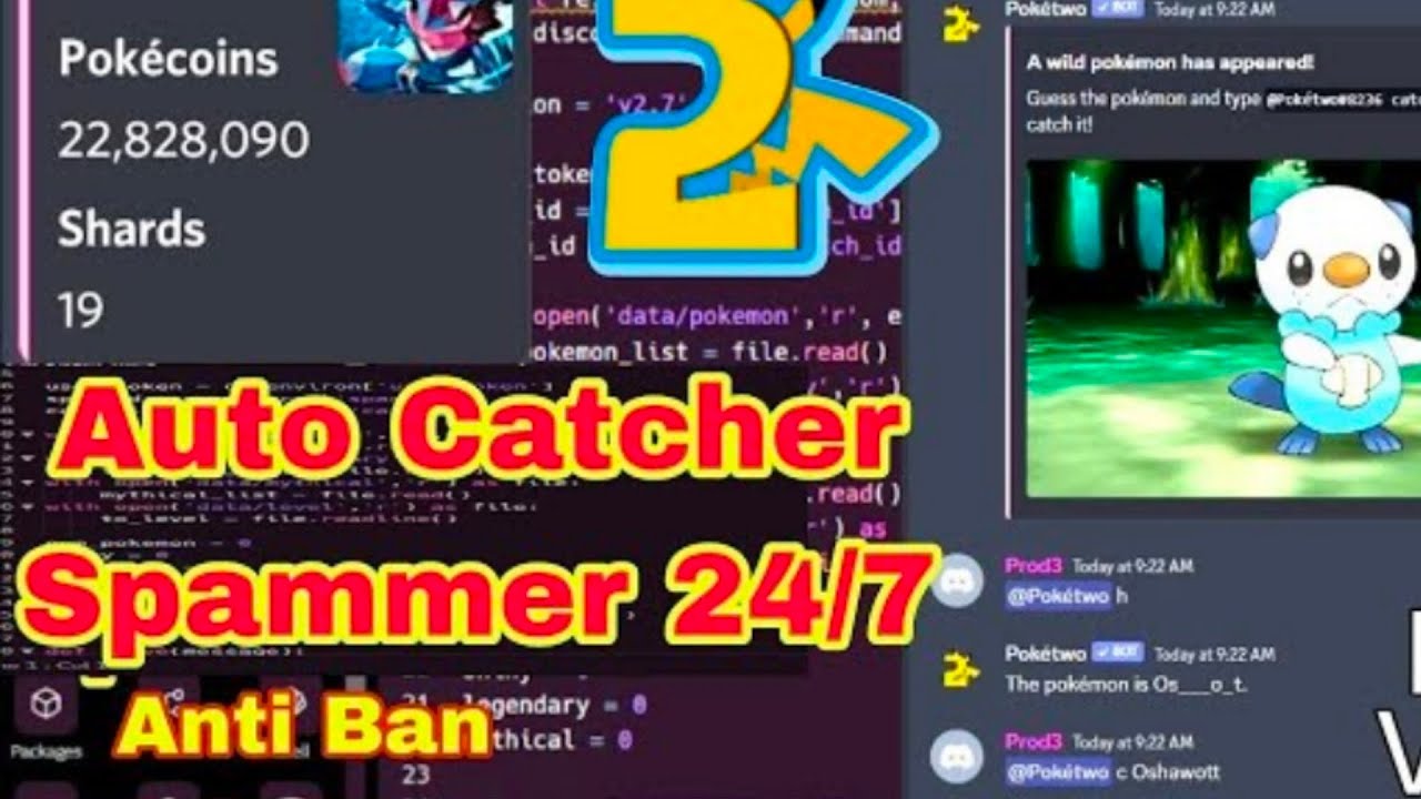 PokéTwo autocatcher full explain step by step antiban #discord - YouTube