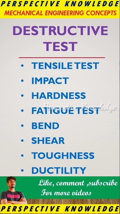 Destructive test | easy explanation | types of destructive test # ...