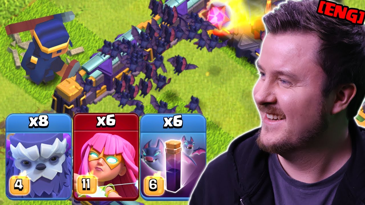 BAT SPELL with YETI and SUPER ARCHERS tested in Clash of Clans - YouTube