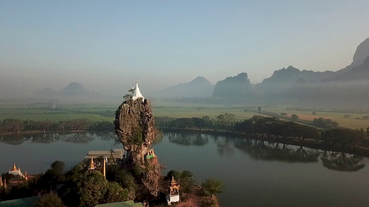 Hpa An, Kayin State view by DJI Mavic pro - YouTube