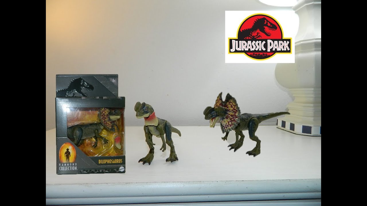 TOY REVIEW Jurassic Park Hammond Collection Dilophosaurus - YouTube