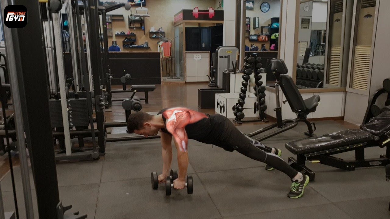Push Up Dumbbell Row - YouTube