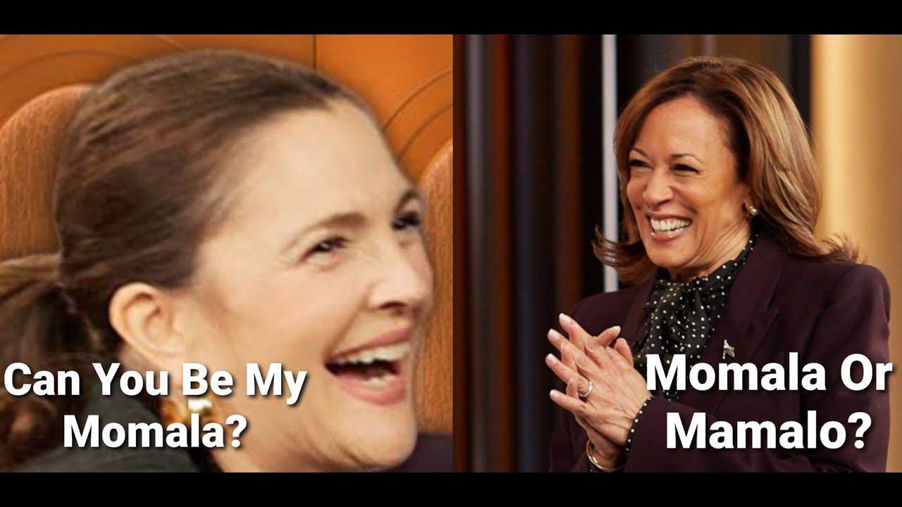 Drew Barrymore Cringe & Unhinged Request Asking Kamala To Be The Momala ...