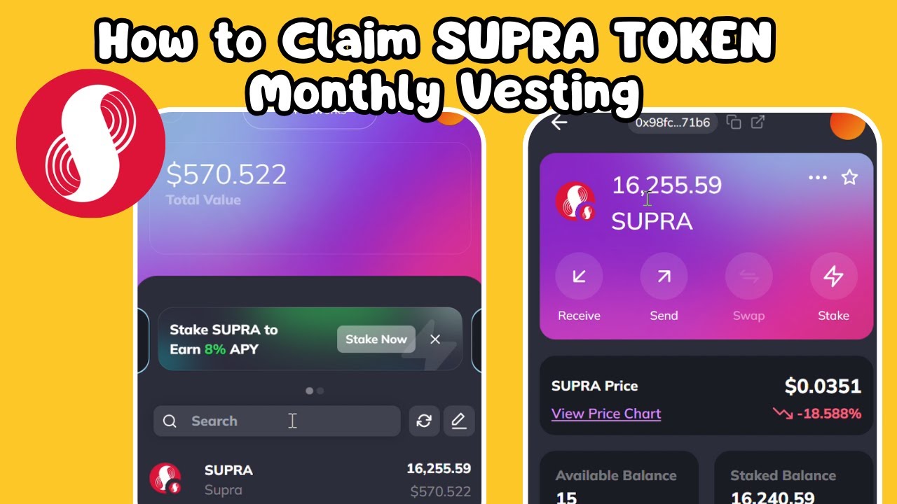 How to Claim SUPRA Token On StarKey Wallet through Vesting Program ...