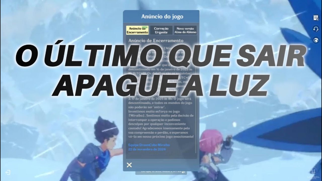 Confirmado o Encerramento de Miraibo GO - YouTube