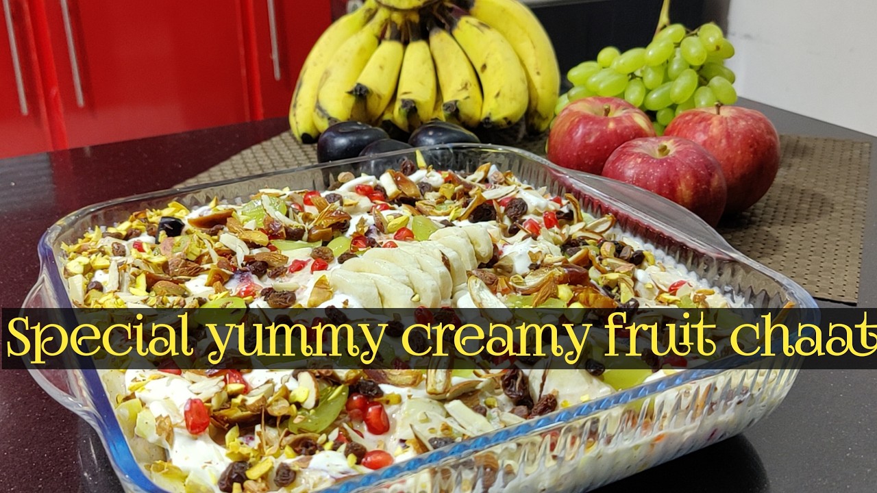 How to make Creamy fruit chat by chef honey | fruit Chaat Recipe ...